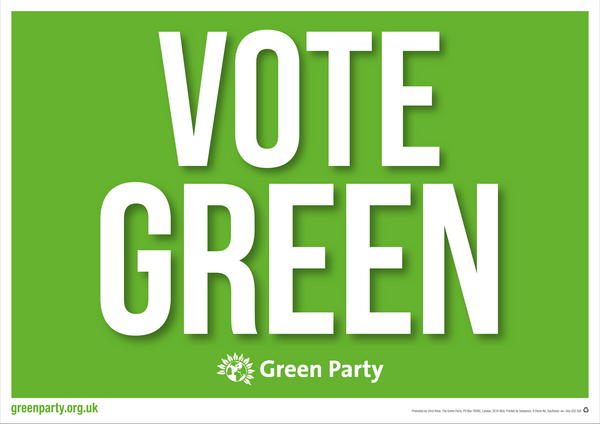10 x A3 Vote Green correx boards – Green Party of England & Wales